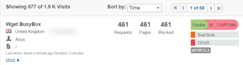 Figure 2: One of the attacking bots, running on BusyBox