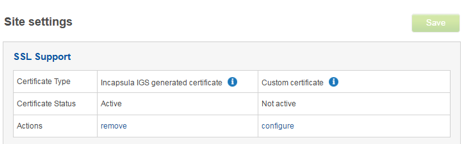 Incapsula SSL support