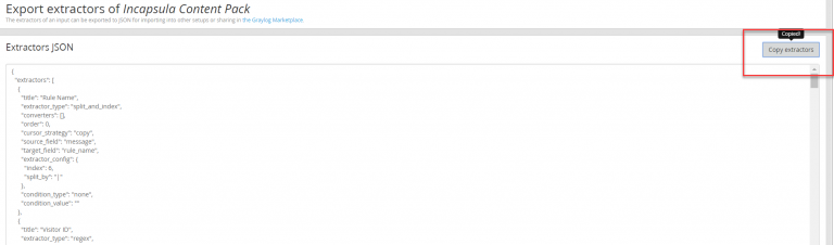 And you can now import it in our predefined extractors to the input we ...
