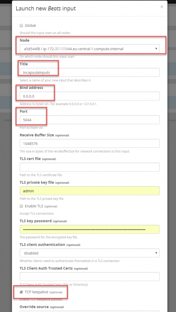 The TLS details are not mandatory at this stage as we will work with unencrypted SIEM logs for ...