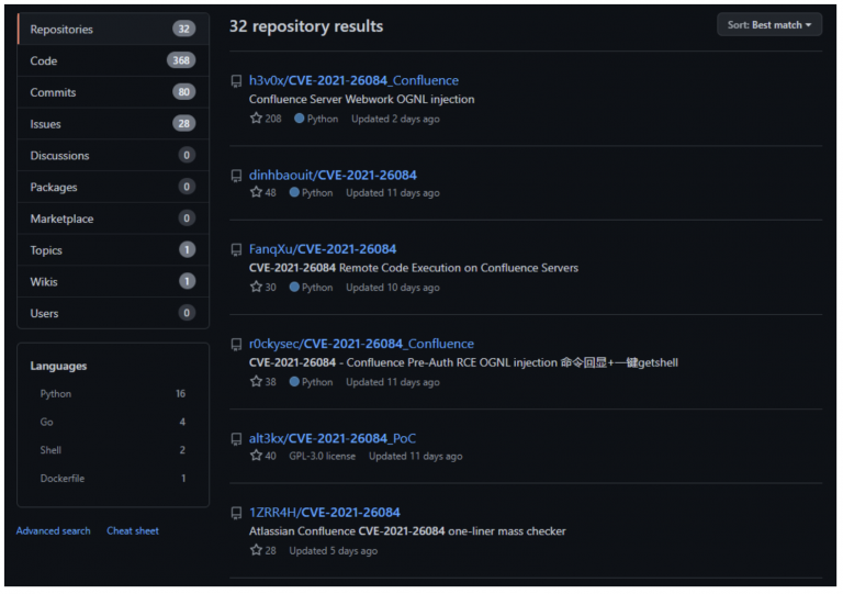 Soon after the publication, various POC/Exploits were published online – at the time of writing ...