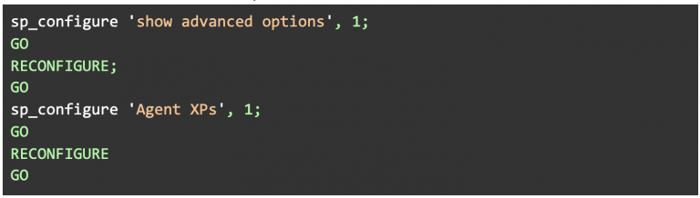 Figure 5: Disable the OLE Automation features of SQL Server.