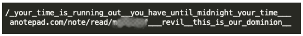 Another note (below) contains the now familiar pattern of a ransom ...