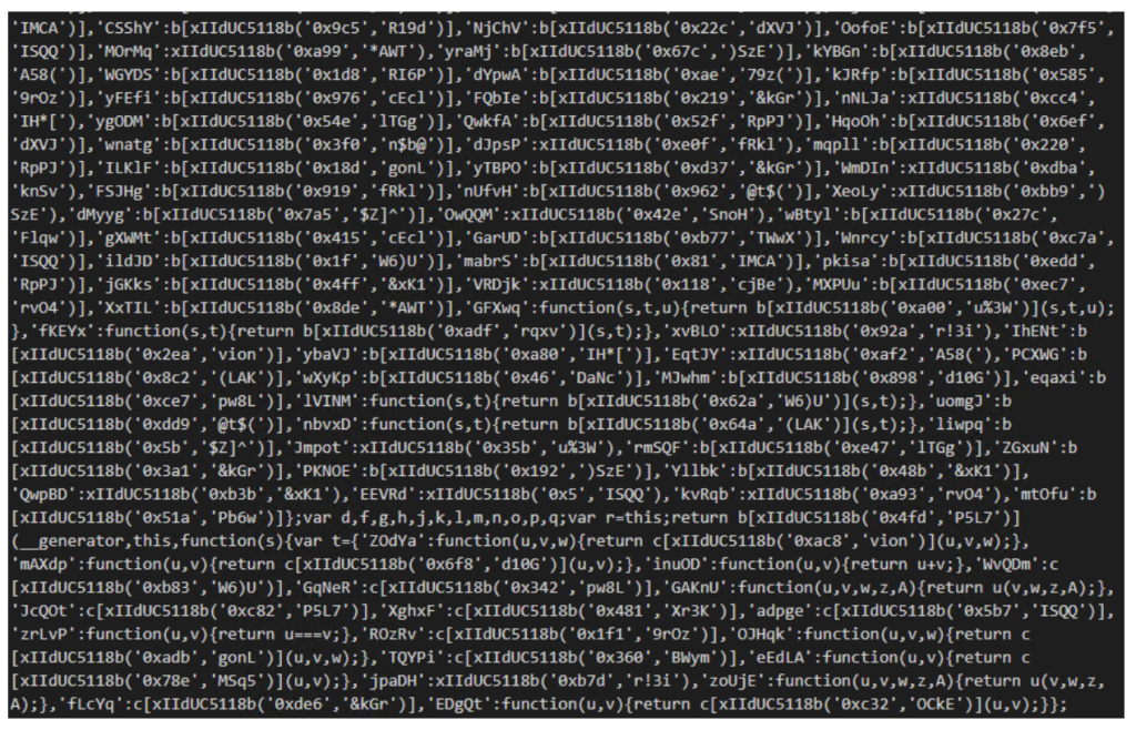 Source code of NSB before first layer deobfuscation