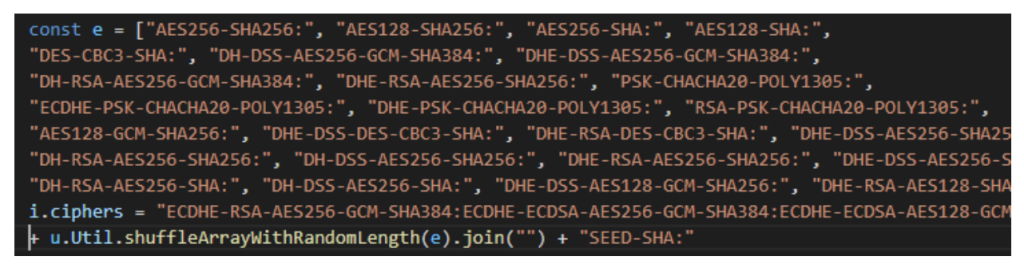 Prevent network analysis