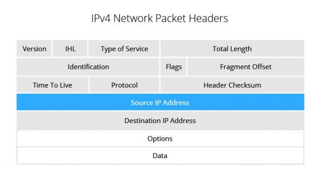 IP Address spoofing in DDoS attacks