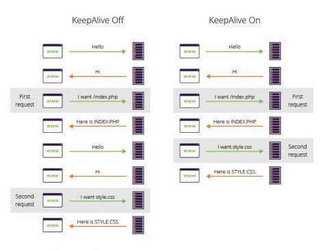 Enabling the keep-alive header allows you to serve all web page ...