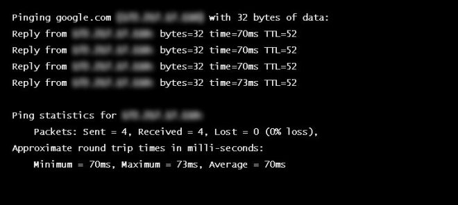 Example Of A Ping To