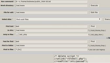 The R57 backdoor shell is a popular choice for RFI attacks.