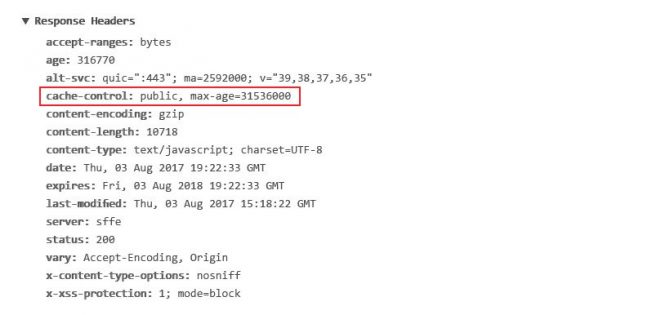 An Example Of An HTTP Response Header From Google